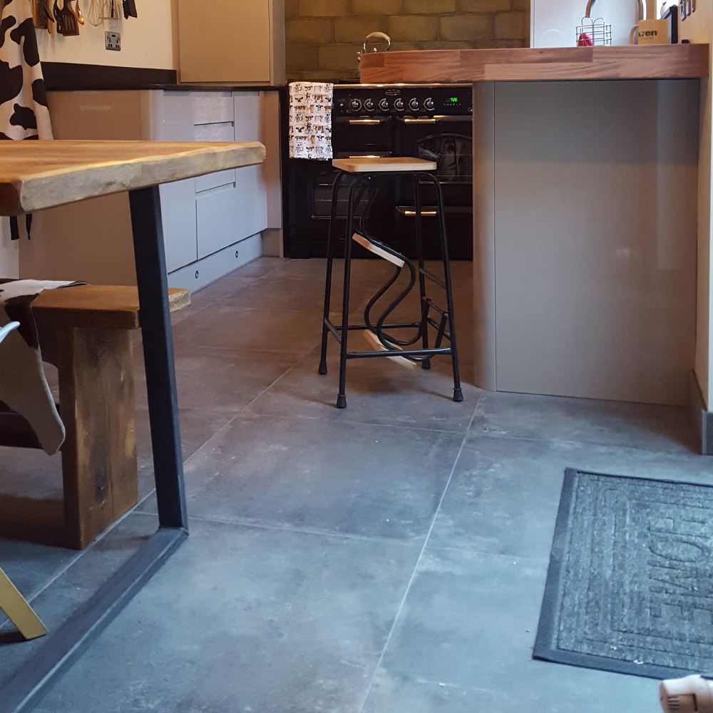 Tara Introduced the Industrial Look into her Kitchen - Walls and Floors
