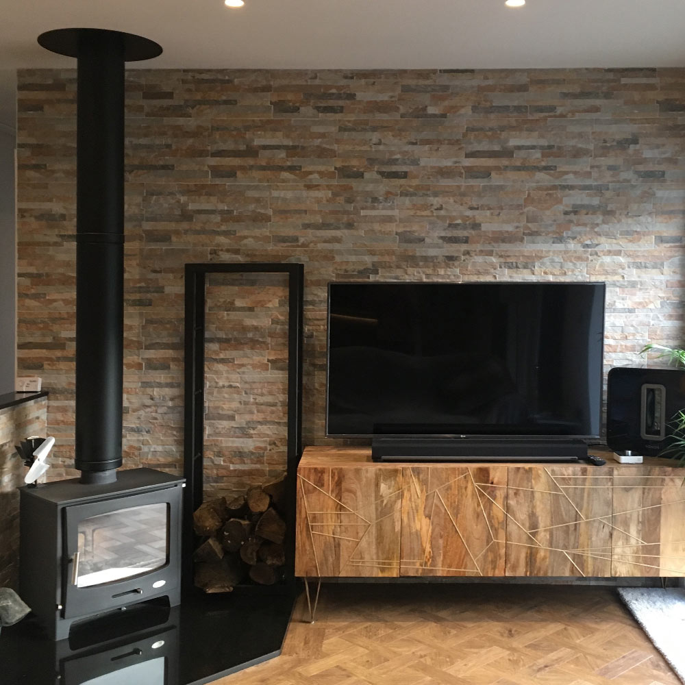 Shelley Created A Rustic Feature Wall with Vesuvius Split Face Tiles ...