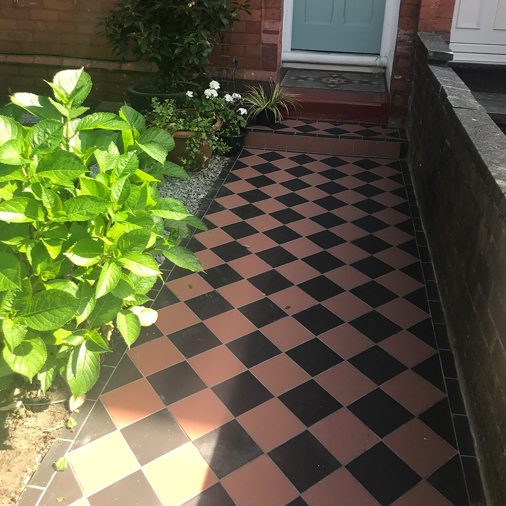 Julie Created A Chequered Garden Path - Walls and Floors