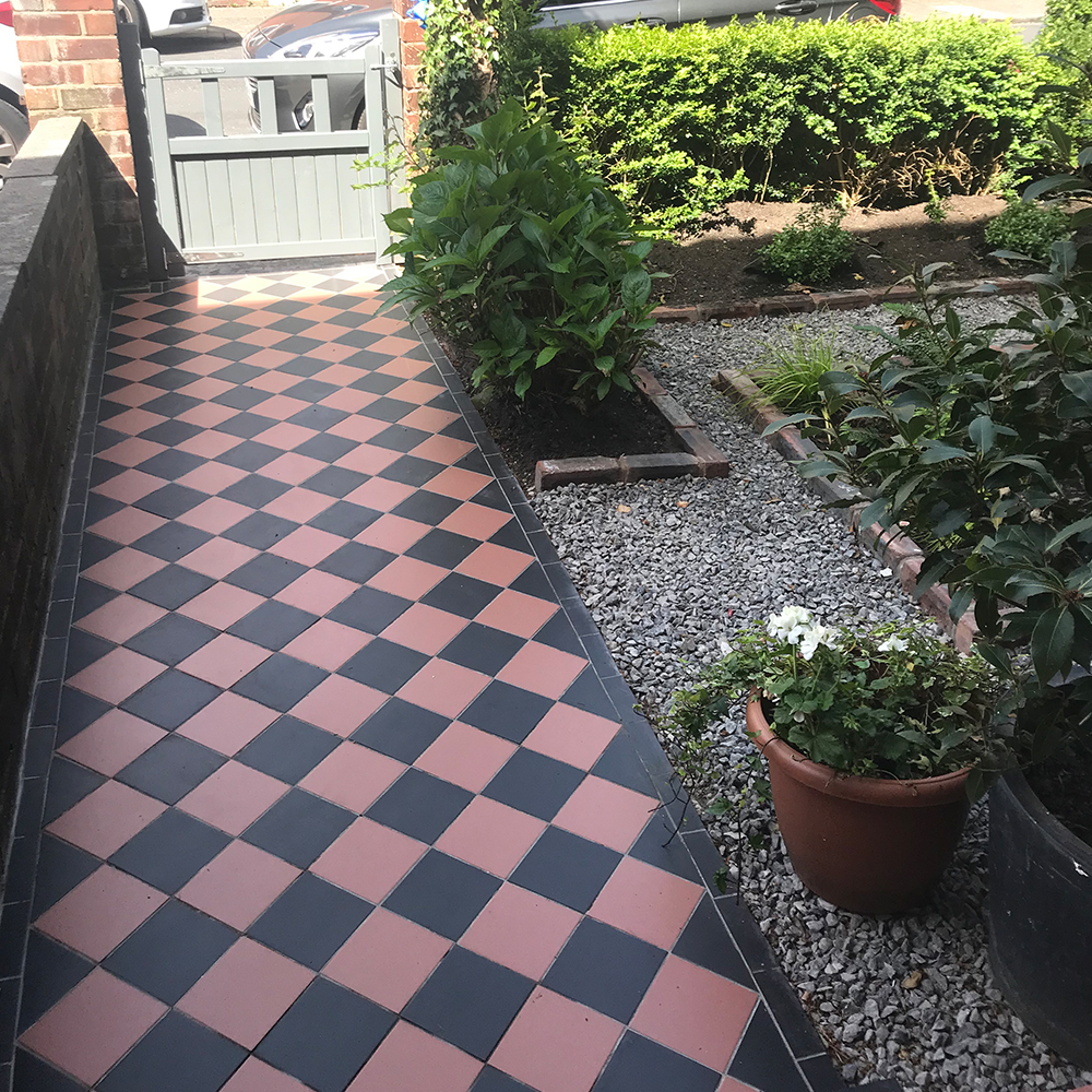 Julie Created A Chequered Garden Path - Walls and Floors