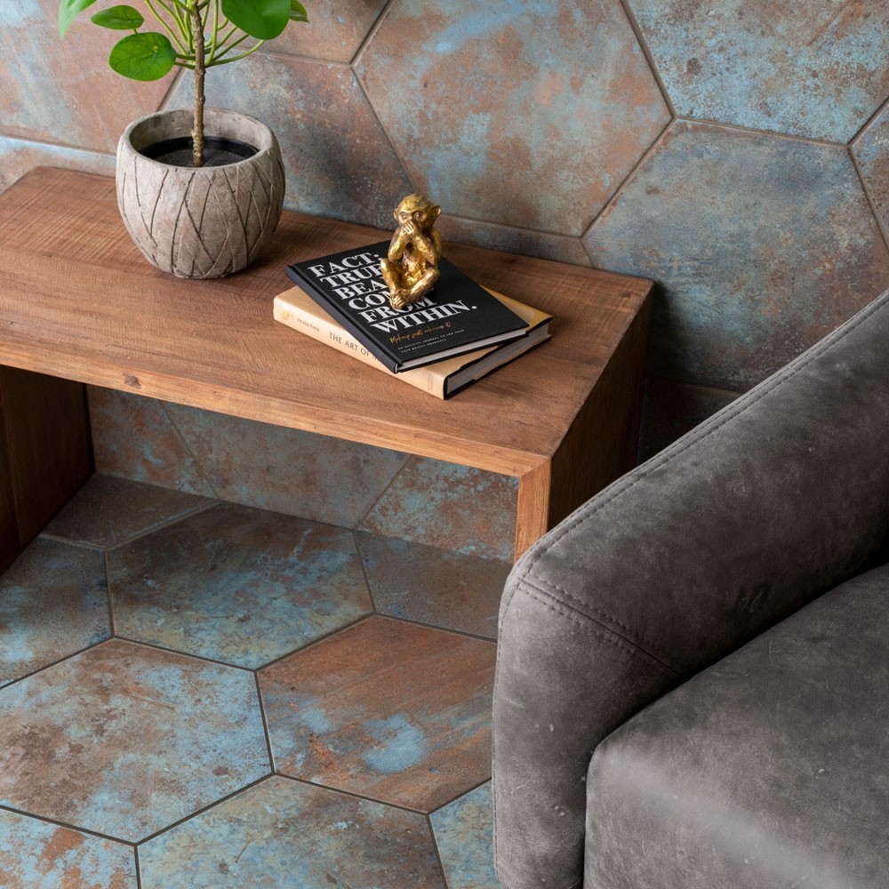 Rust is the New Black: Introducing Oaken Hexagon Tiles - Walls and Floors