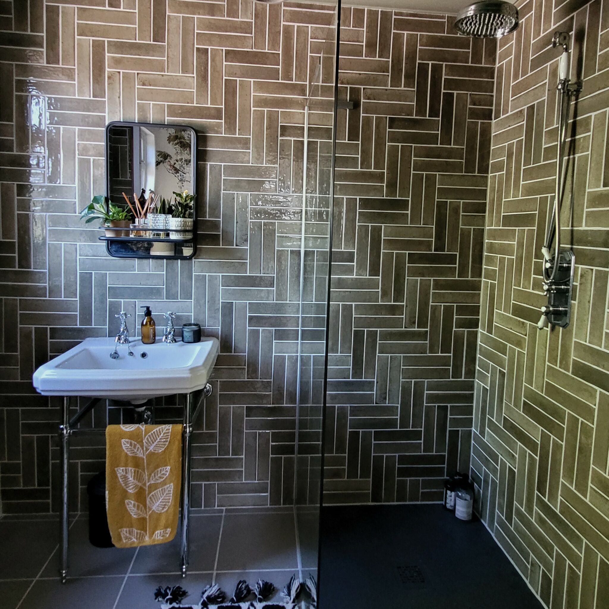 Gina Created a Natural Look in Her Bathroom with our Hope Mink Tiles ...